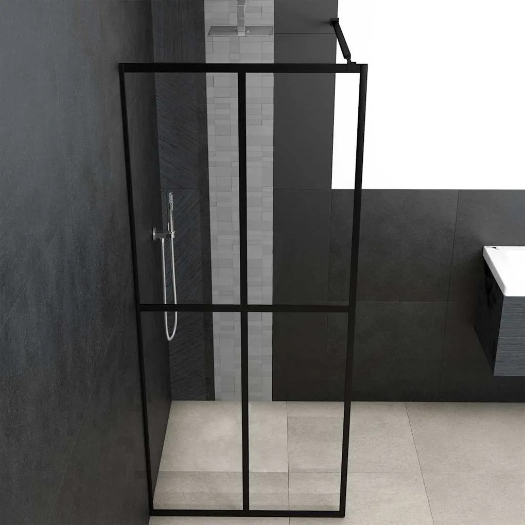 Zástěna do průchozí sprchy čiré tvrzené sklo 90 x 195 cm 145680