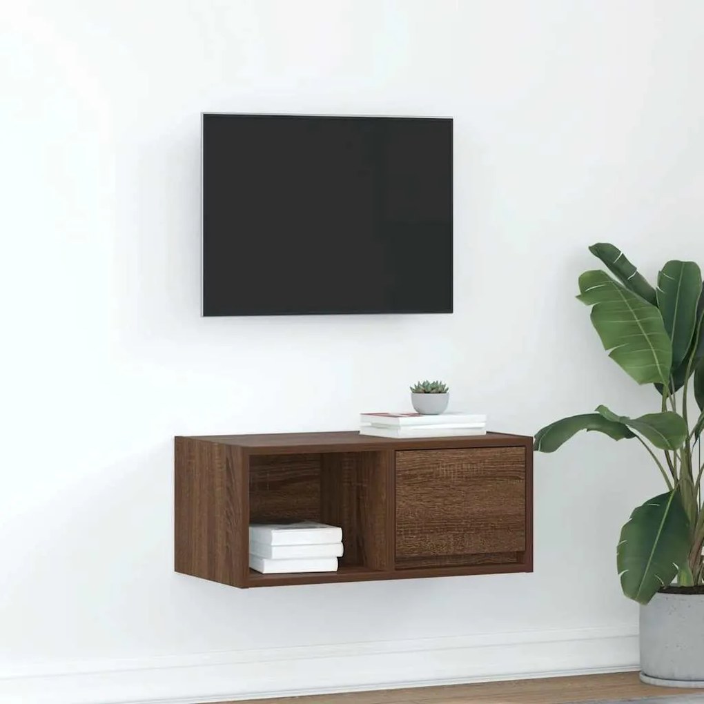 TV skříňka hnědý dub 60x31x25,5 cm kompozitní dřevo