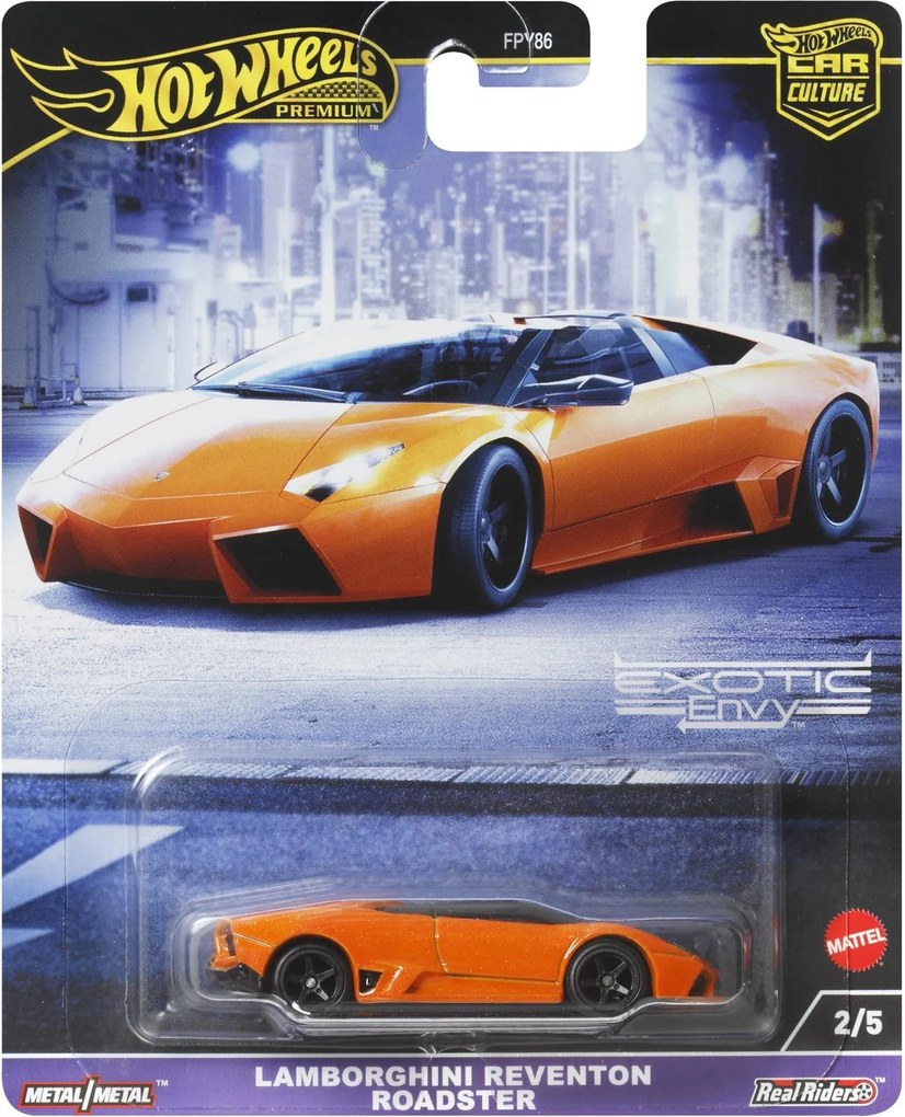Hot wheels hot wheels fpy86 prémiové auto - velikáni - lamborghini reventon roadster