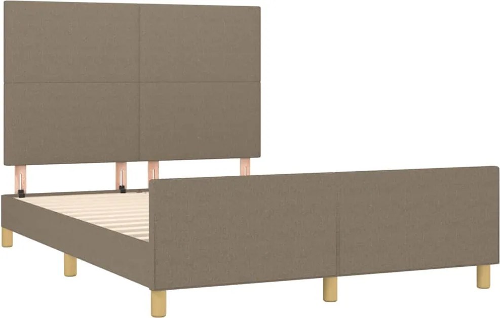 Rám postele bez matrace taupe 140 x 190 cm textil 3124891