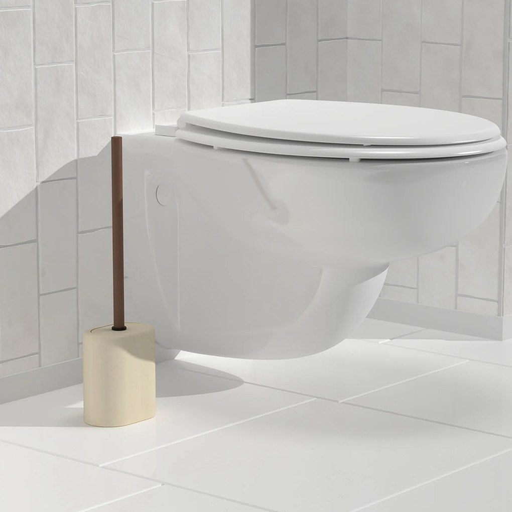 WC štětka ARGILEO volně stojící, 12 x 7,6 x 39 cm - béžový