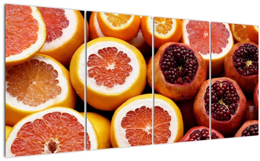 Obraz pomerančů a granátových jablek (160x80 cm), 40 dalších rozměrů