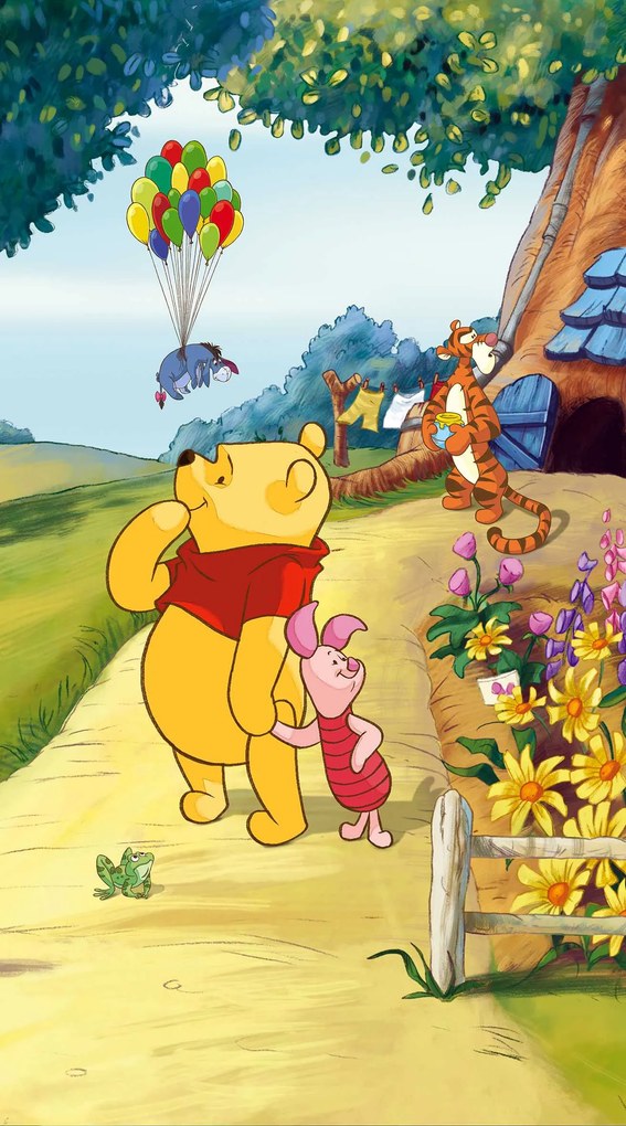 AG Design Textilní závěs WINNIE POOH THINKING FCSL7111, 140 x 245 cm (1 ks)