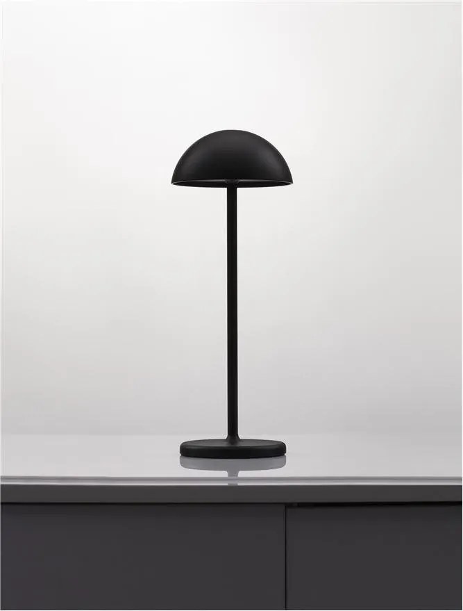 NV 9281381 Venkovní stolní lampa ROSE černý hliník a akryl LED 1W 3000K 5V DC IP54 vypínač na těle / USB kabel - NOVA LUCE