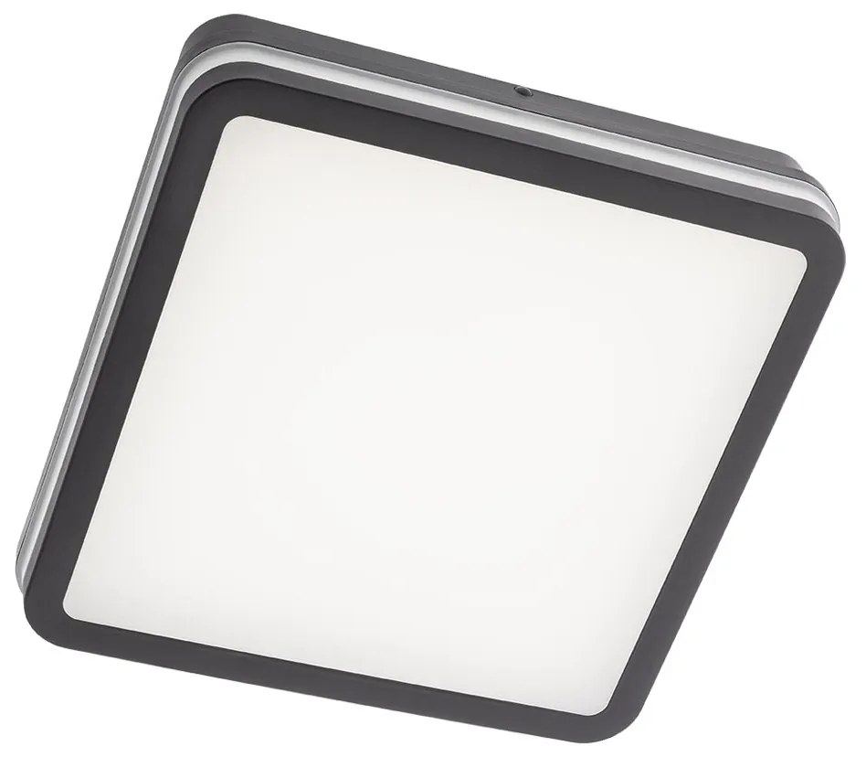 Redo Group 90292 Isola, stropní venkovní svítidlo se senzorem LED 24W 3000/4000/6500K, antracit, rozměr 26x26cm, IP54