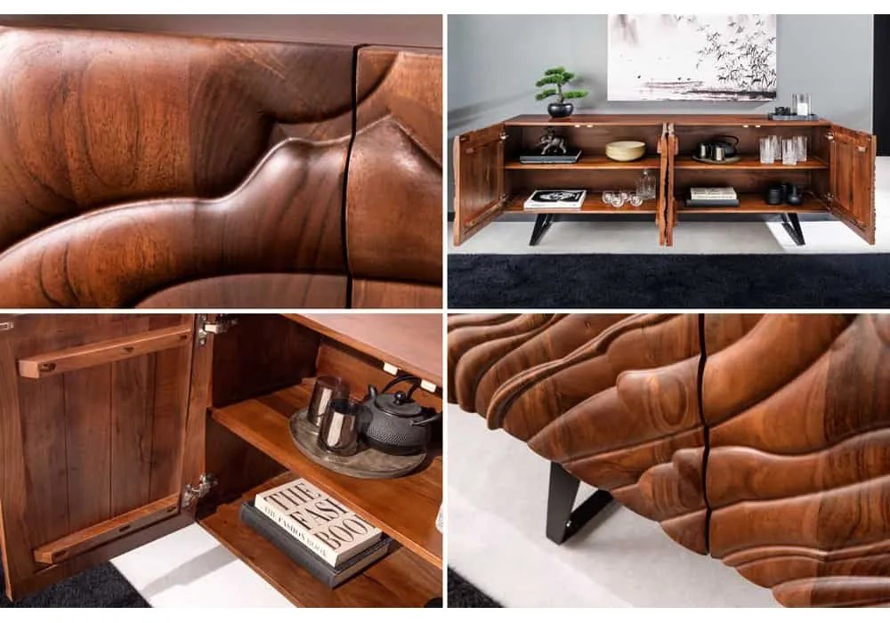 Massive home | Luxusní komoda FLUID z akáciového masivu 175cm