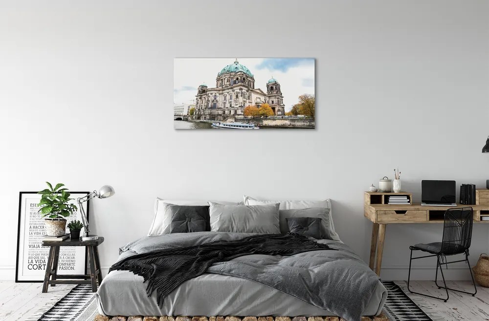 Obrazy na plátně Německo Berlin Cathedral River 140x70 cm