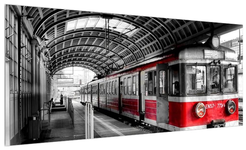 Obraz historického vlaku (100x40 cm)