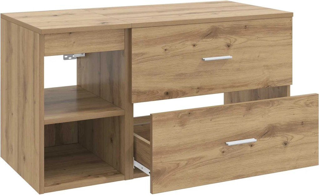 Sada koupelnového nábytku 2 ks Dub artisan Kompozitní dřevo 3403943