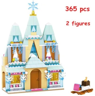 Stavebnice Ledové království Set: 365 dílků + 2 figurky - zimní Arendel
