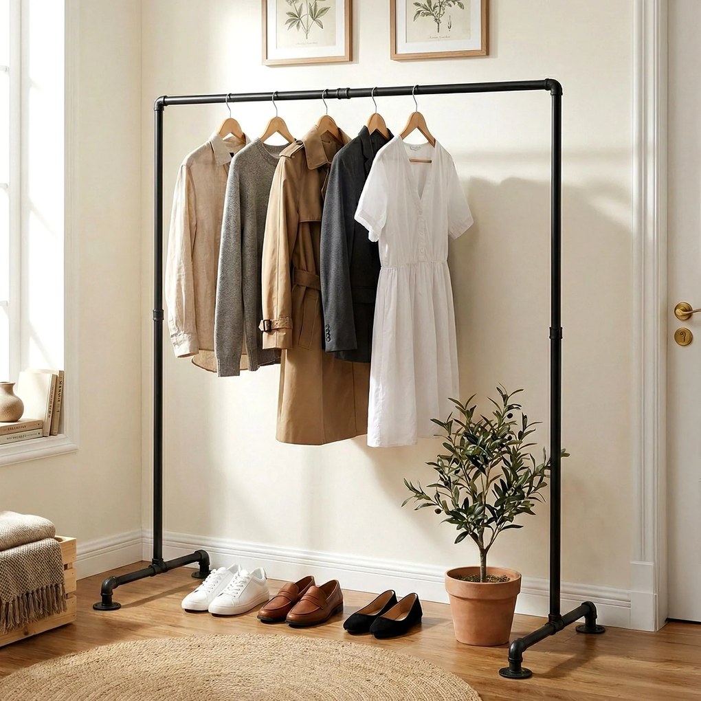 Stojan na oblečení Jersey 55x150x150 – černá