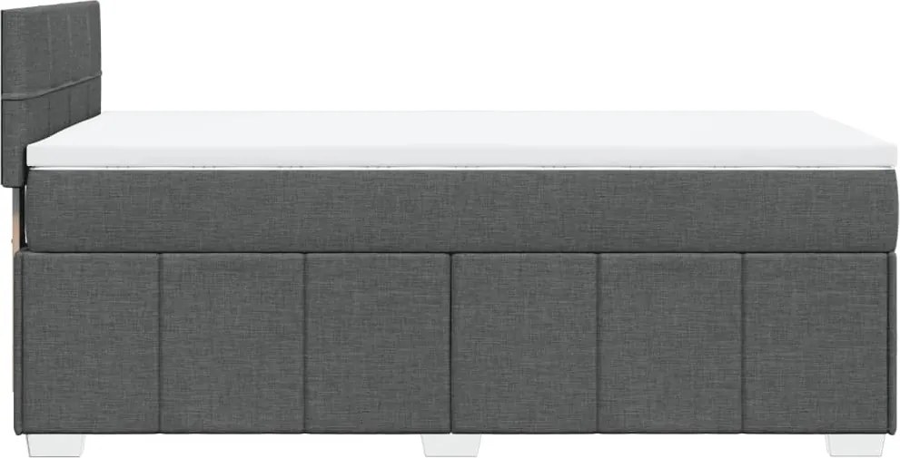 Box spring postel s matrací tmavě šedá 90x190 cm textil 3289224