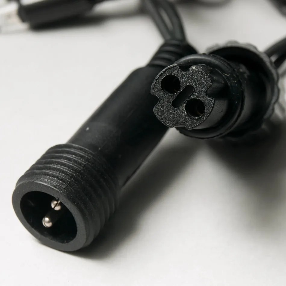 Easy Fix LED světelný řetěz, 5 m, venkovní, zelený, 50 diod, černý kabel, IP44