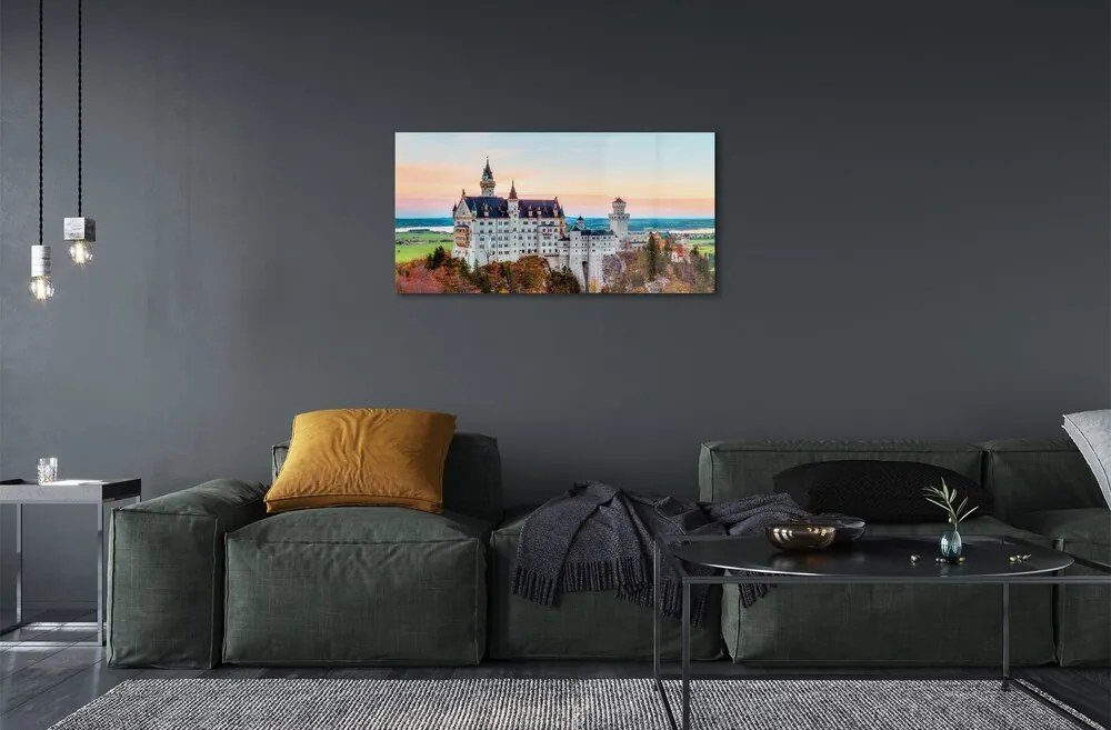 Obraz na skle Německo Castle podzim Munich 120x60 cm