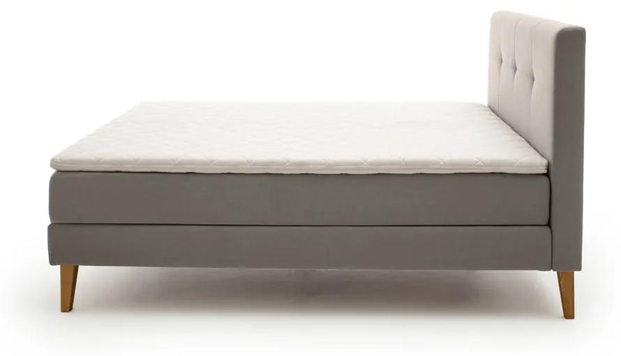 Světle šedá boxspring postel 180x200 cm Stockholm – Meise Möbel