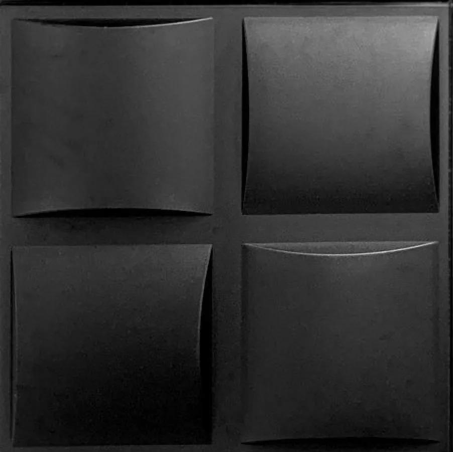 3D panel 0005, rozměr 50 cm x 50 cm, PLAID černý, IMPOL TRADE