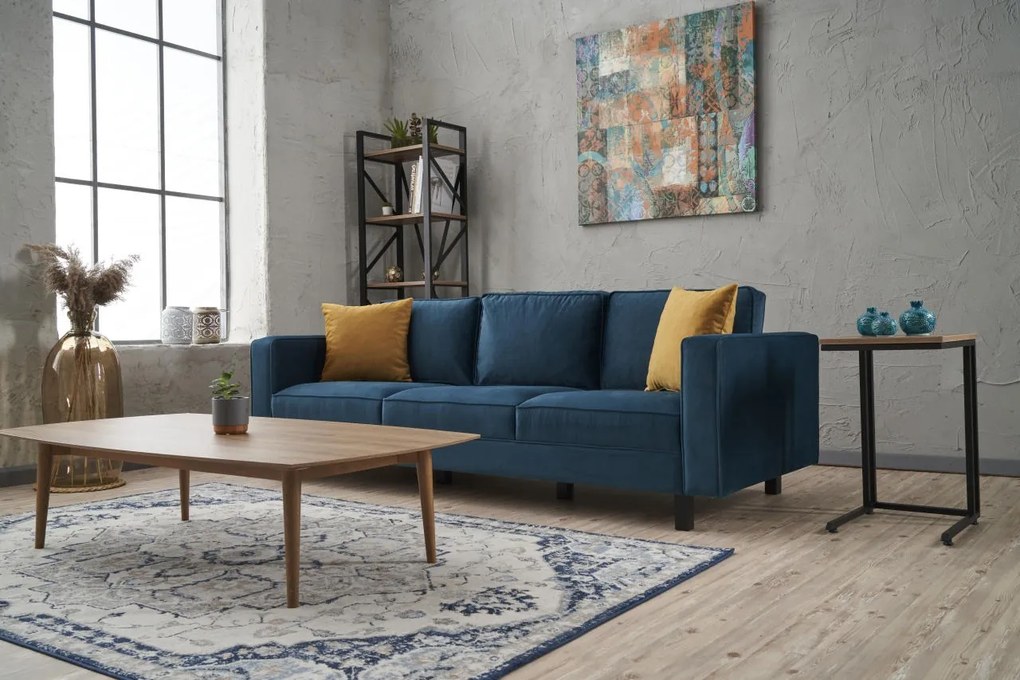 Hanah Home Třímístná pohovka KALE olejově zelená 222 cm 825BLC2728