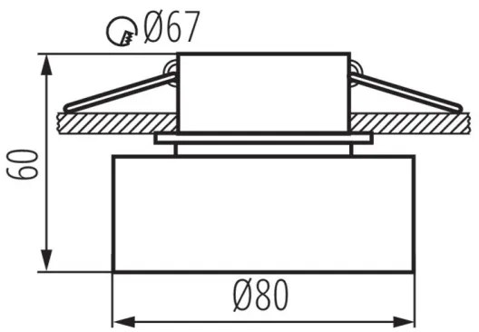 Kanlux 29235 - Podhledové svítidlo GOVIK GU10/10W bílá
