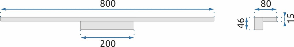 Toolight - LED nástěnné svítidlo nad zrcadlo 80cm APP838-1W, zlatá, OSW-07016