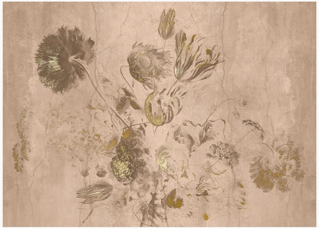 Vliesová tapeta's vysokým leskem Fresco Flowers