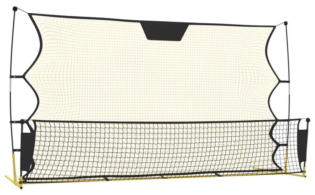 Fotbalový rebounder černý a žlutý 183 x 85 x 120 cm polyester - Default Title