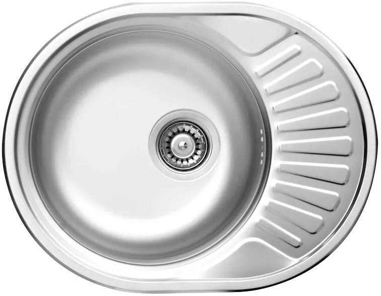 Deante Twist, nerezový dřez na desku 1-komorový Z/O 580x445x160 3,5" + sifon, vzor dekor, ZEU_311C