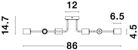 Industriální stropní svítidlo Granso 86 černé
