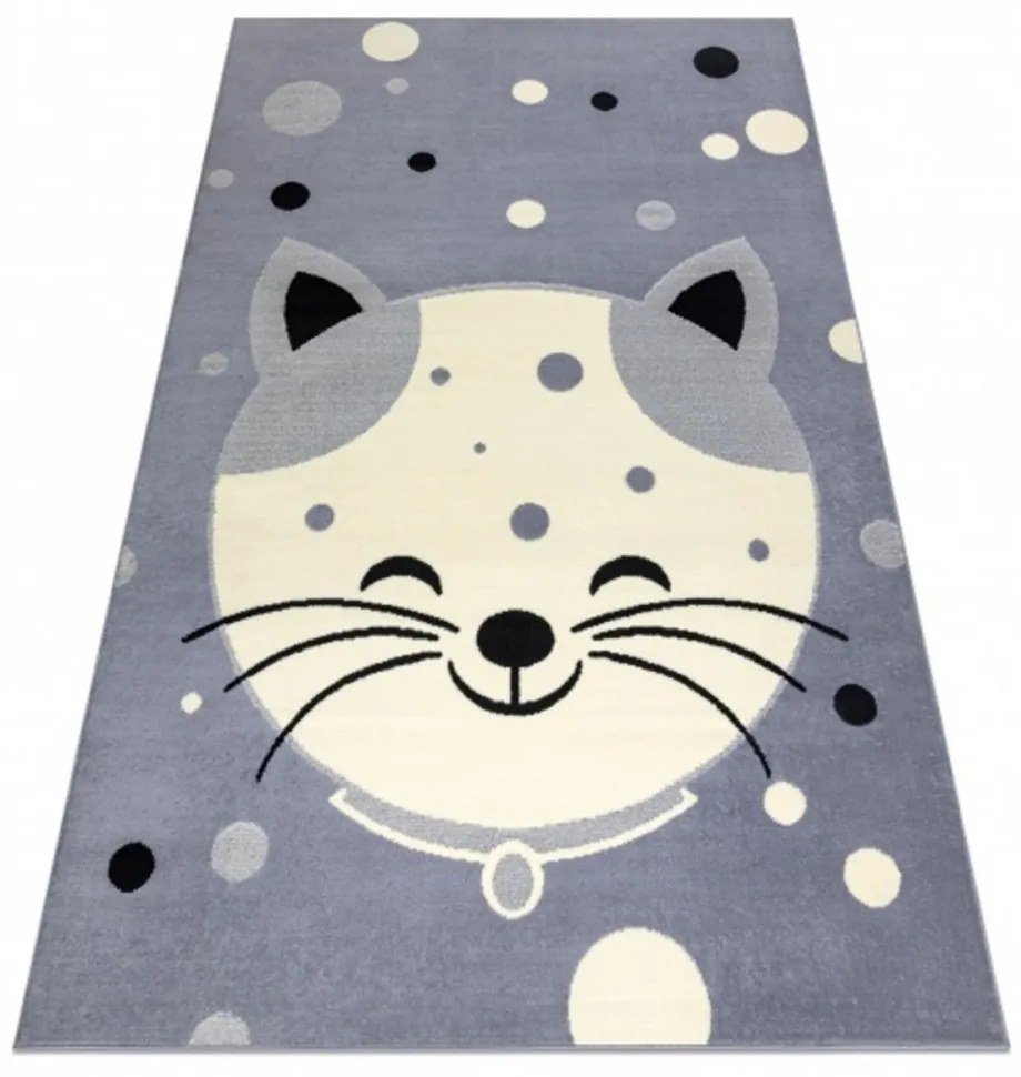 Dětský kusový koberec PP Kitten šedý, Velikosti 140x190cm