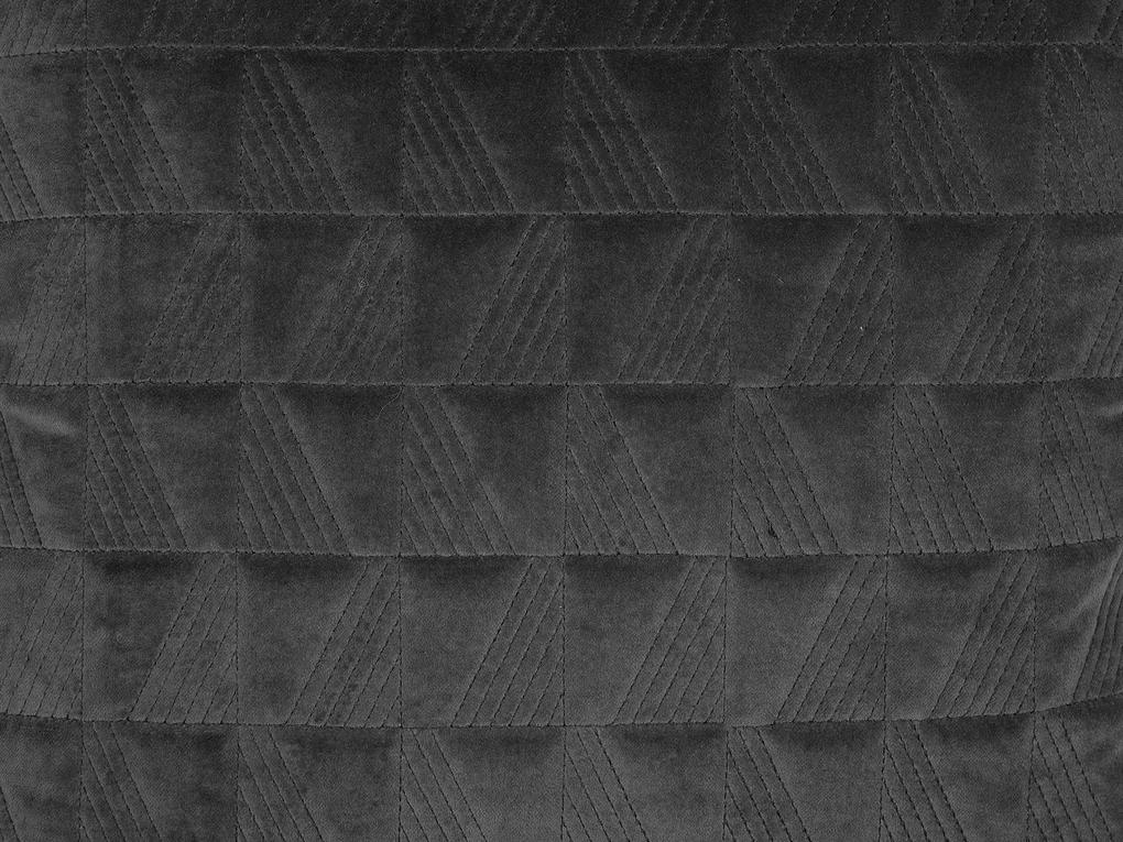 Dekorativní polštář s reliéfovým vzorem 45 x 45 cm šedý LALAM Beliani