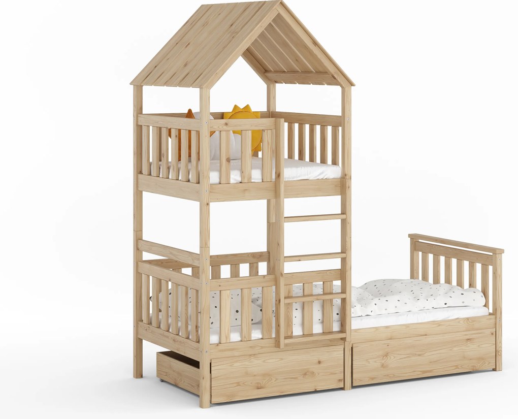 Rkids | Patrová postel Villo Bezbarvý lak