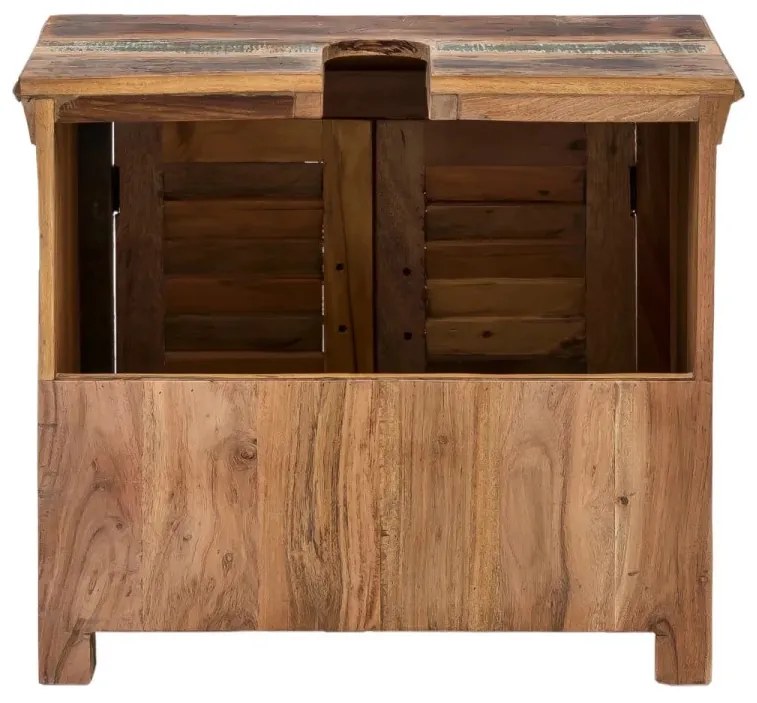 furniture-nabytek.cz - Masivní skříňka pod umyvadlo Perano z recyklovaného dřeva, lakovaná, bílá/barevná