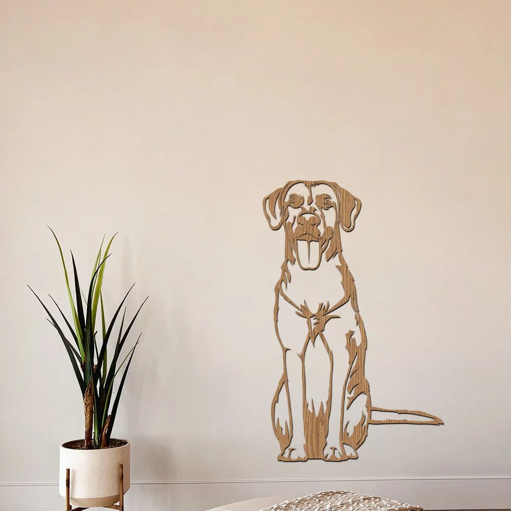 dřevo života Dřevěná dekorace psa Ridgeback Zvolte rozměr (cm): 19x30, Zvolte barvu dekoru: Černá