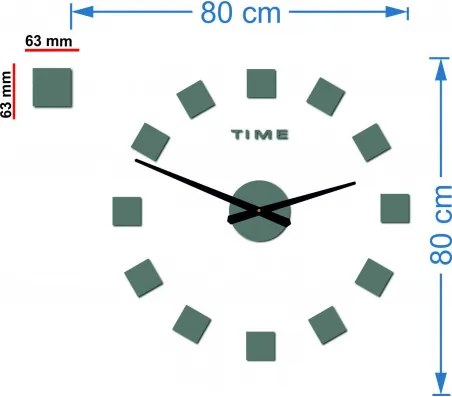 Velké nástěnné hodiny čtverečky | SENTOP 12P036