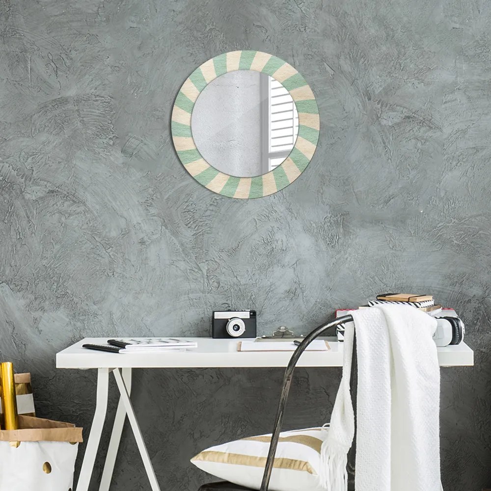 Kulaté dekorační zrcadlo Retro pastelový vzor