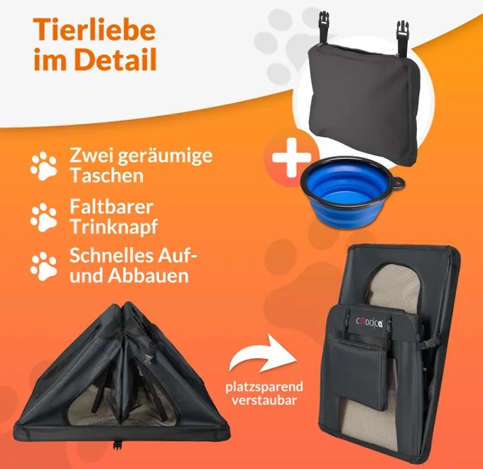 Skládací cestovní box pro psy XXL, antracitový 109444
