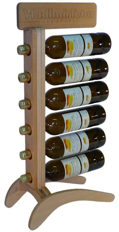 Stojan na víno 614 - Dřevěný stojan na 6 lahví vína