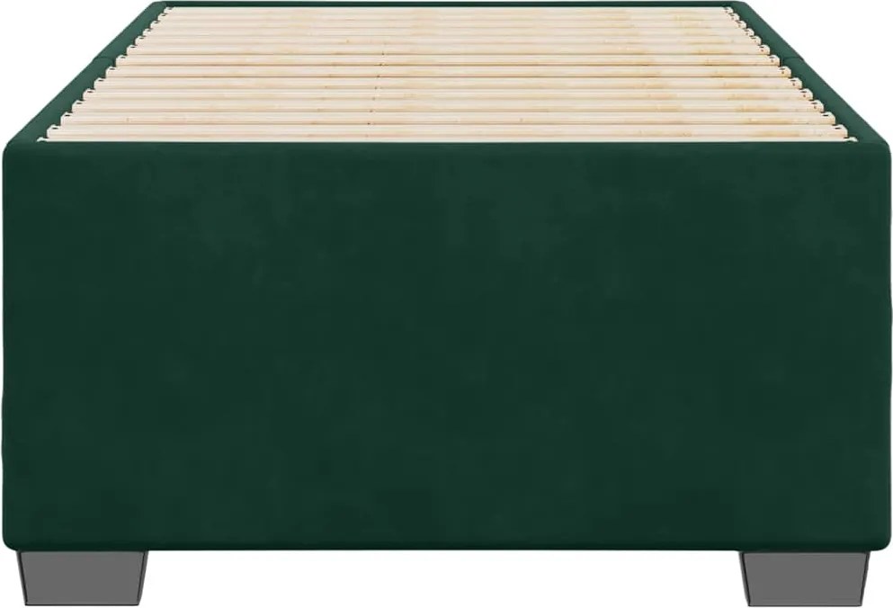 Rám postele bez matrace tmavě zelená 100 x 200 cm samet 3284616