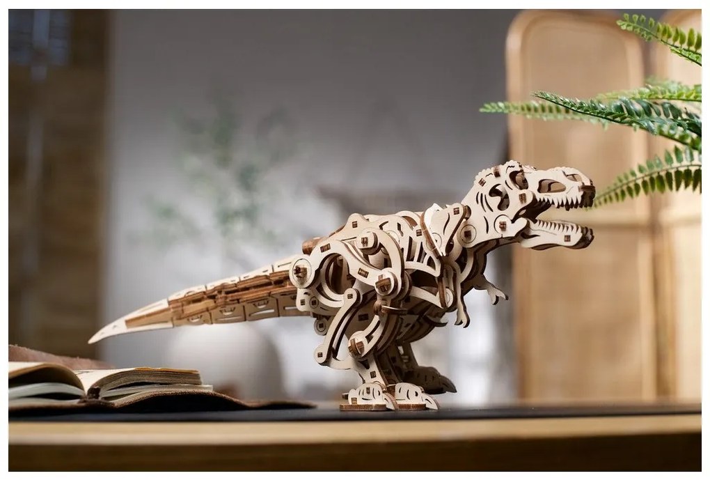 Ugears 3D dřevěné mechanické puzzle Tyrannosaurus Rex