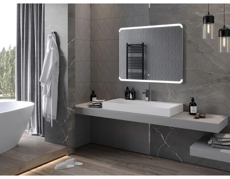 Mexen Nida, LED koupelnové zrcadlo s podsvícením 100x80 cm, 6000K, ochrana proti zamlžování, 9806-100-080-611-00