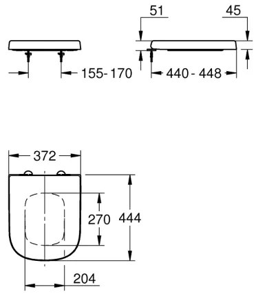 GROHE 39330002 - WC sedátko EURO CERAMIC durobílá