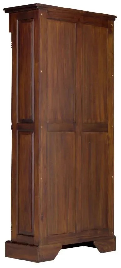 furniture-nabytek.cz - Masivní knihovna Camford II z mahagonu, lakovaná, hnědá – 85×36×180 cm