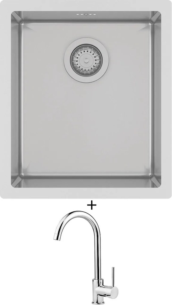SET Aquastone ELEGANT 120-34 nerez kartáčovaný + Deante ASTER 062 M chrom
