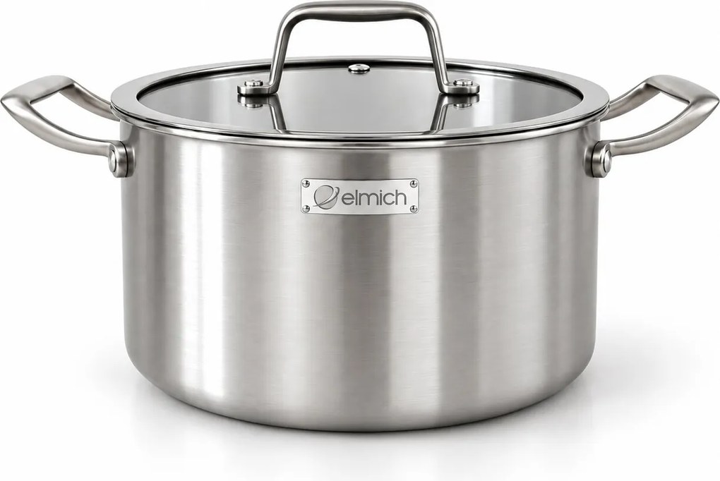 Elmich Velký nerezový hrnec Tria Plus 26 cm (7,7 l)