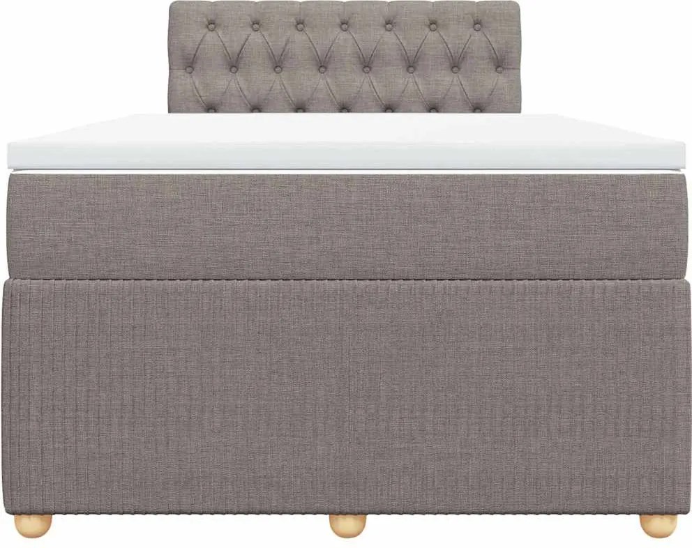 Box spring postel s matrací taupe 120x190 cm textil 3289706