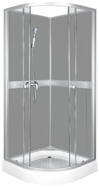 KERRA CLASSIC GREY sprchový box s baterií, 80x80x209cm