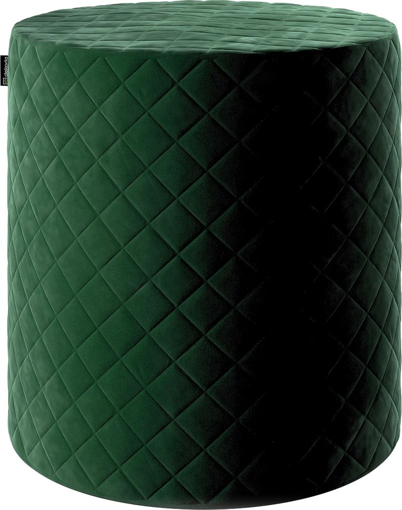 Sedák Barrel pevný, s prošitím barva zelená látka lesklé, sametová