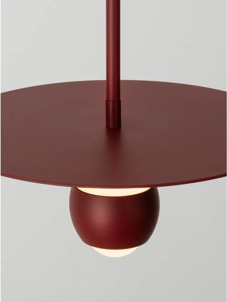 Červené hliníkové LED závěsné svítidlo ø 30 cm Edem – Nova Luce
