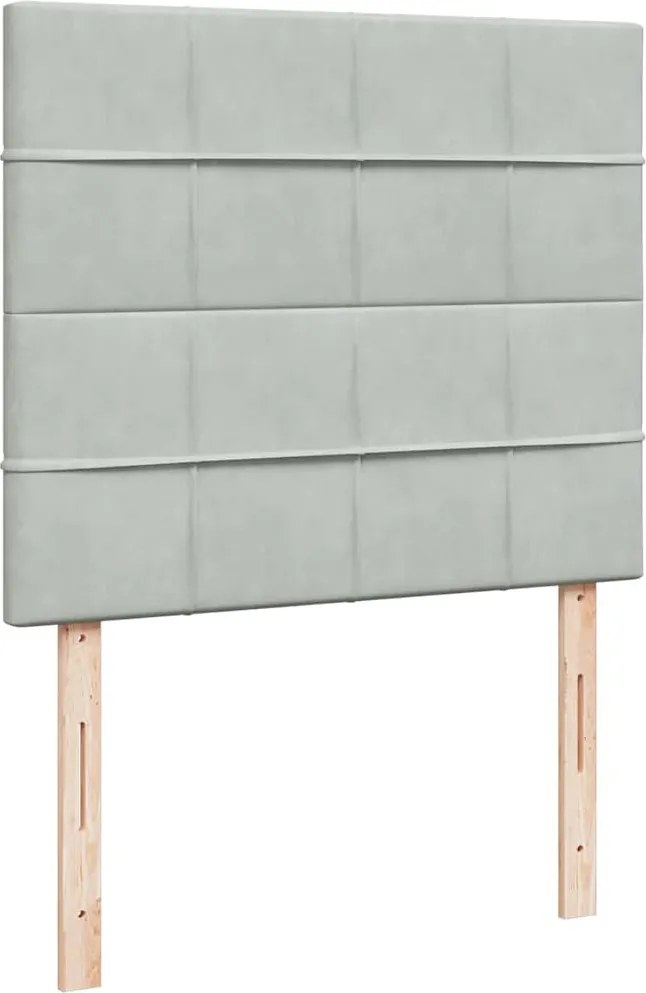 Box spring postel s matrací světle šedá 120x190 cm samet 3292286