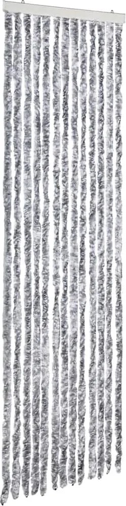 Závěs proti hmyzu bílý a šedý 56 x 185 cm Chenille 284279
