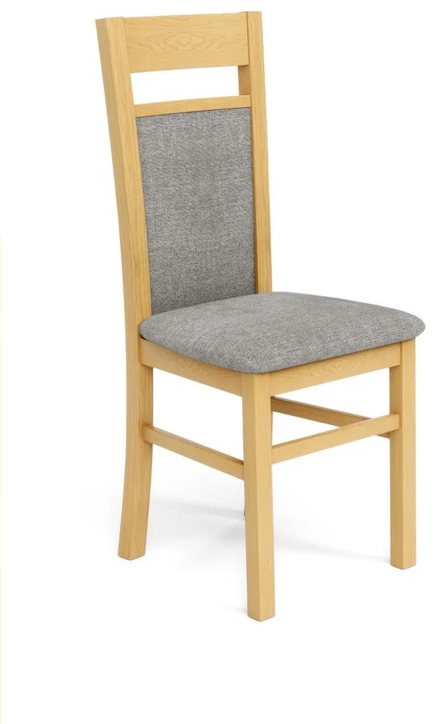 Jídelní židle Genrad dub medový/šedá